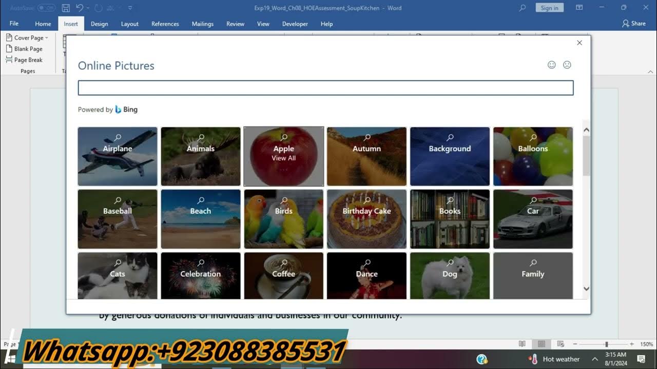 Exp19_Word_Ch08_HOEAssessment_Soup_Kitchen | Exp19 Word Ch08 HOEAssessment Soup Kitchen - YouTube