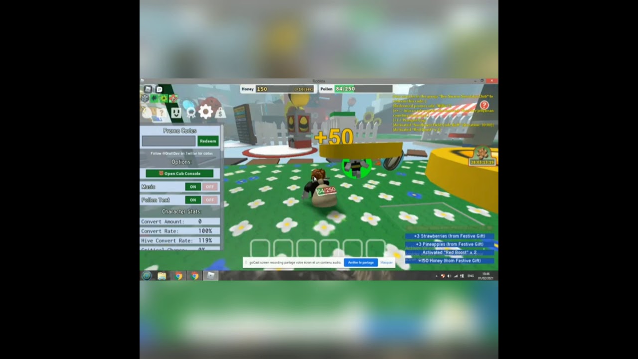 BEE SWARM SIM CODES 2021 - YouTube