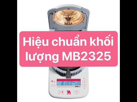 OHAUS | Moisture Analyzers | MB25 | MB23 | Weight Adjustment - YouTube