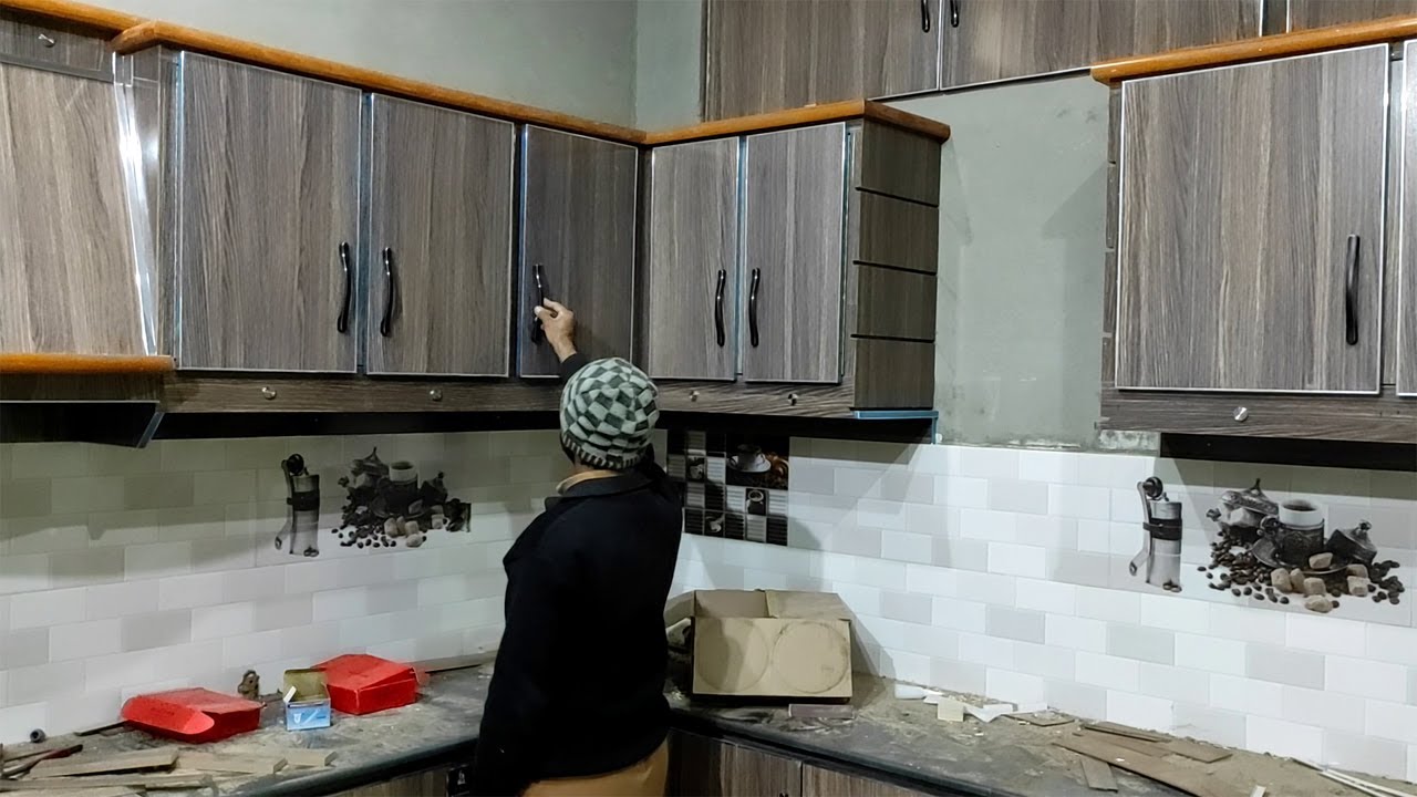 Review Kitchen Cabnet Made with Wood | Wooden Cabnet Design. - YouTube