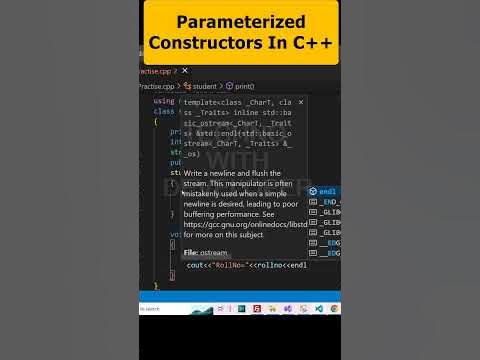 Parameterized constructor in C++ | Part 9 #youtubeshorts #ytshorts - YouTube