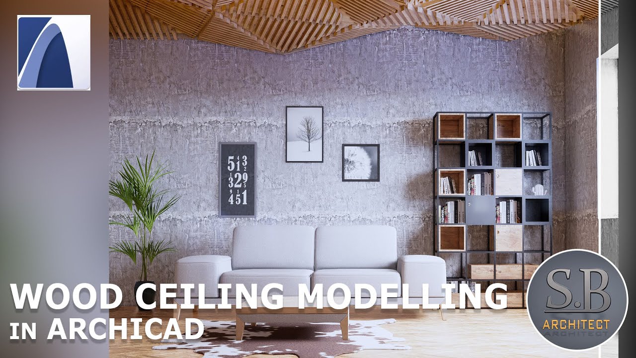 ARCHICAD 23 Tutorial #8 WOOD CEILING DESIGN - YouTube