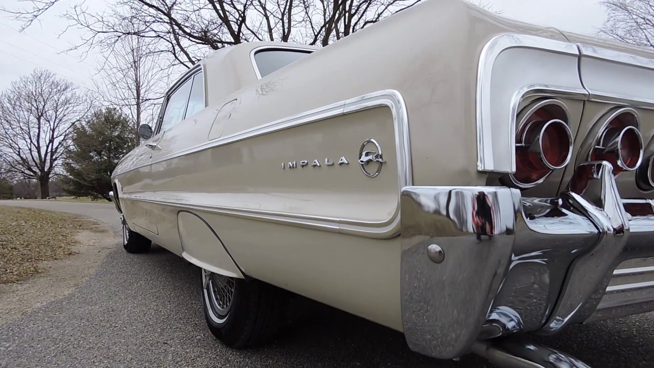1964 chevy impala tan for sale at www coyoteclassics com - YouTube