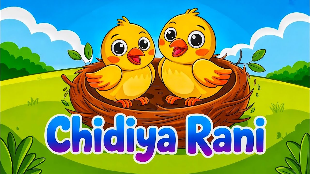 "चिड़िया रानी कविता | Chidiya Rani Hindi Rhymes for Kids | Birds Poem ...
