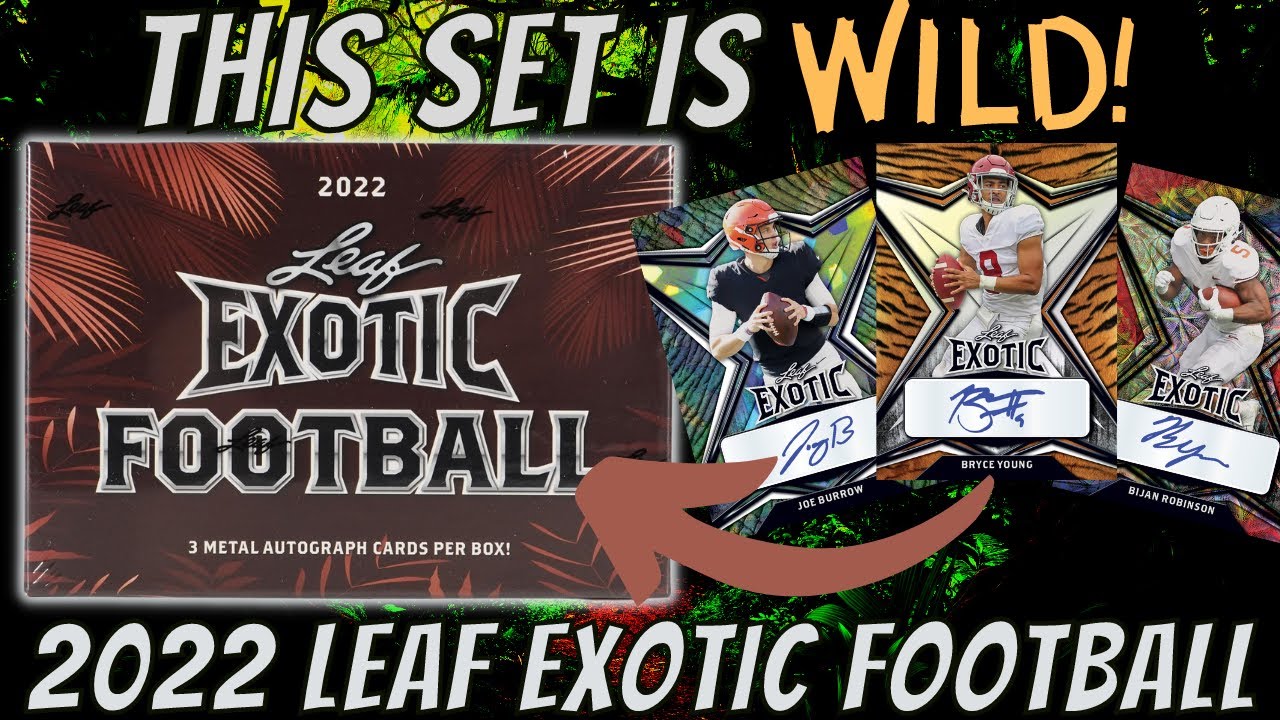 INSANE SHORT PRINT PULLS! 2022 Leaf Exotic Football Edition - YouTube