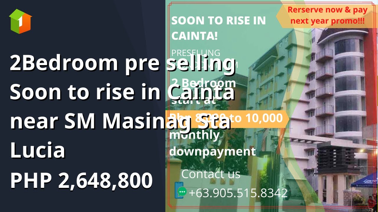 2Bedroom pre selling Soon to rise in Cainta near SM Masinag Sta Lucia ...