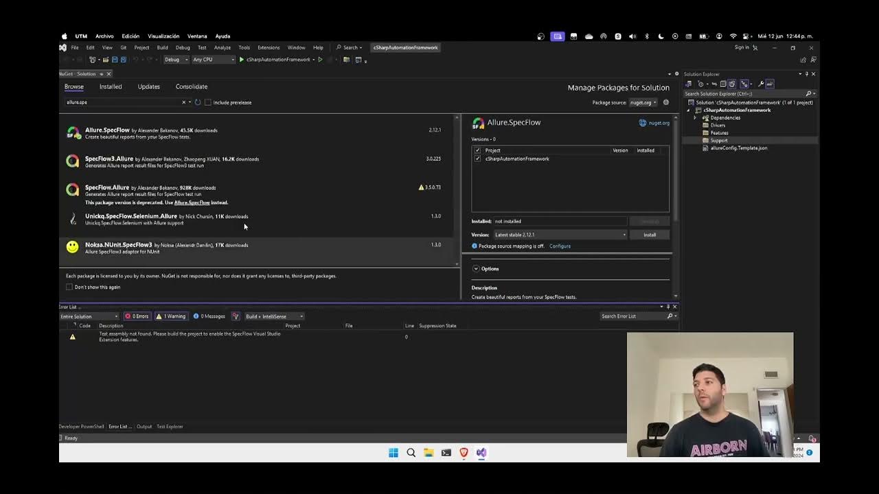 Framework Básico de Automation con C#, SpecFlow, Selenium, Allure - YouTube
