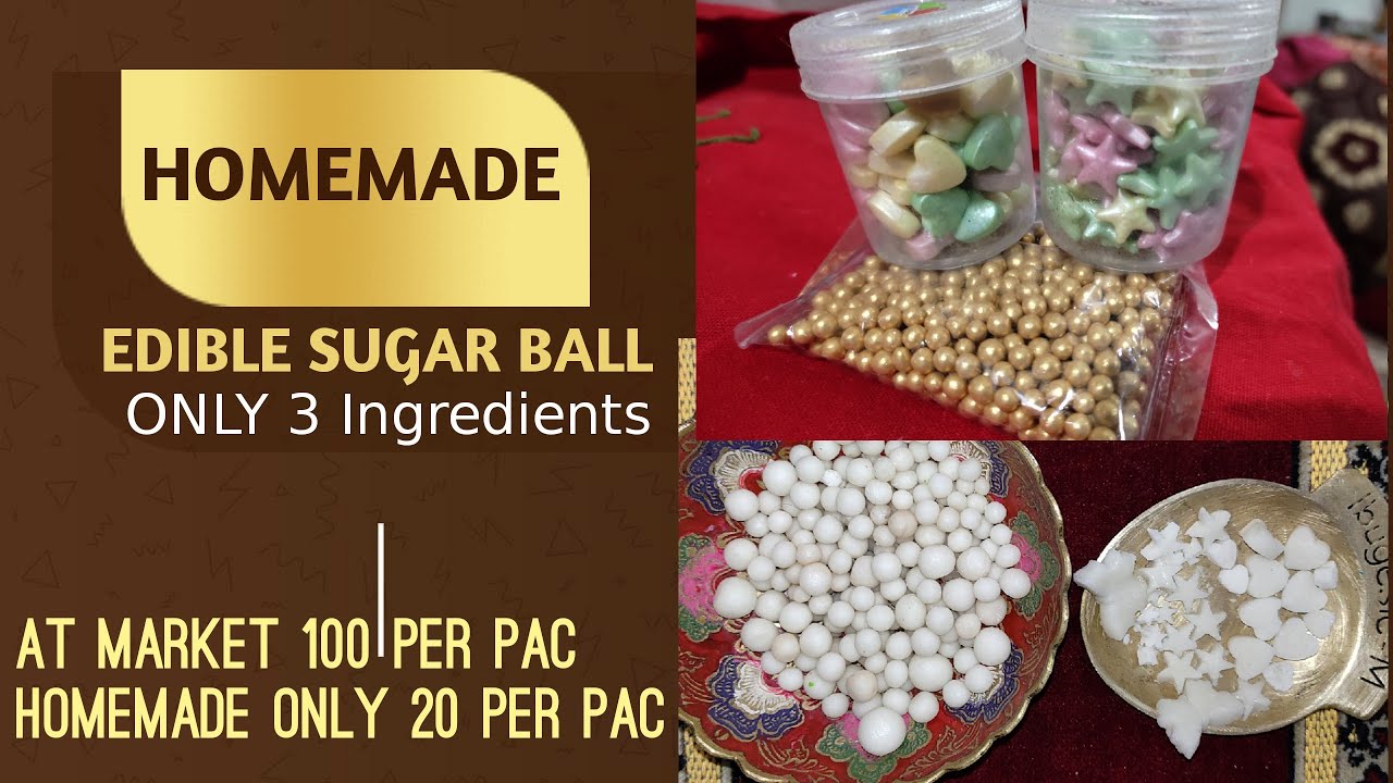 Homemade edible sugar balls I| Cheapest edible sugar balls || homemade ...