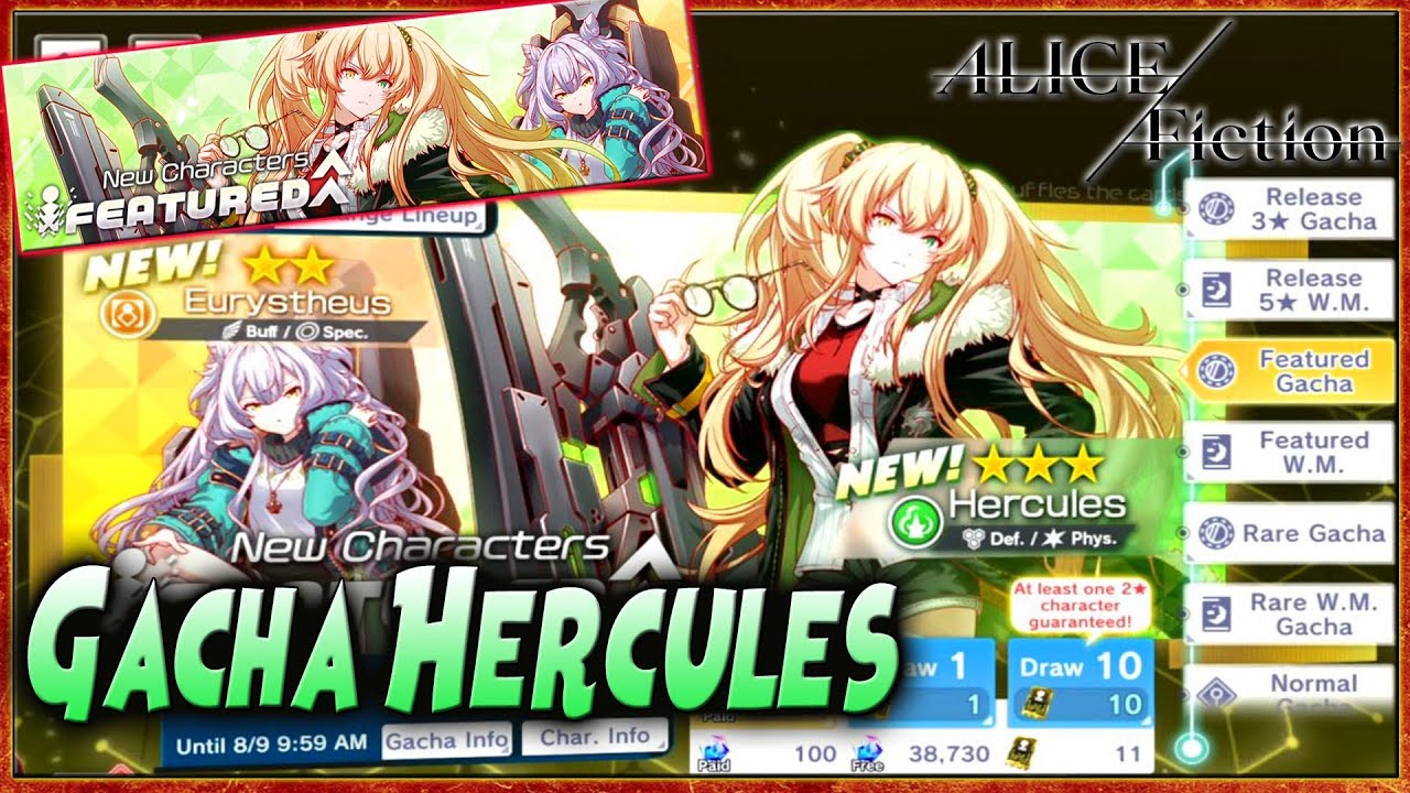 🔥 TANKER OP!! GACHA HERCULES Ampe Dapet!! - ALICE FICTION - YouTube