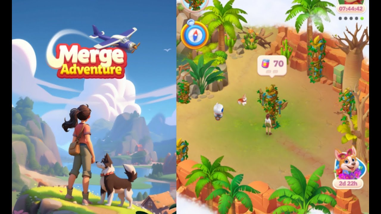Merge Adventure | Level 4-5 Part 5 👩‍🌾🐕 #merge - YouTube
