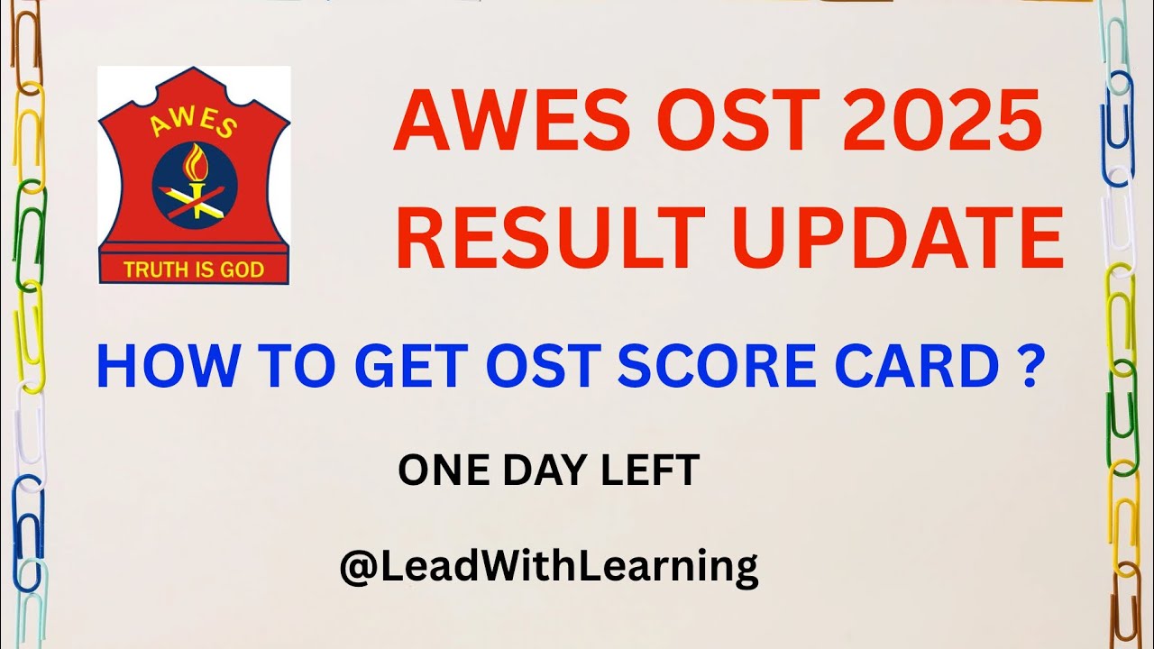 HOW TO DOWNLOAD AWES OST SCORE CARD 2025 - YouTube