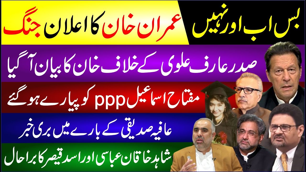 Imran Khan Ka Elan E Jang | Arif Alvi Miftah Ismail Shahid Khaqan Asad ...