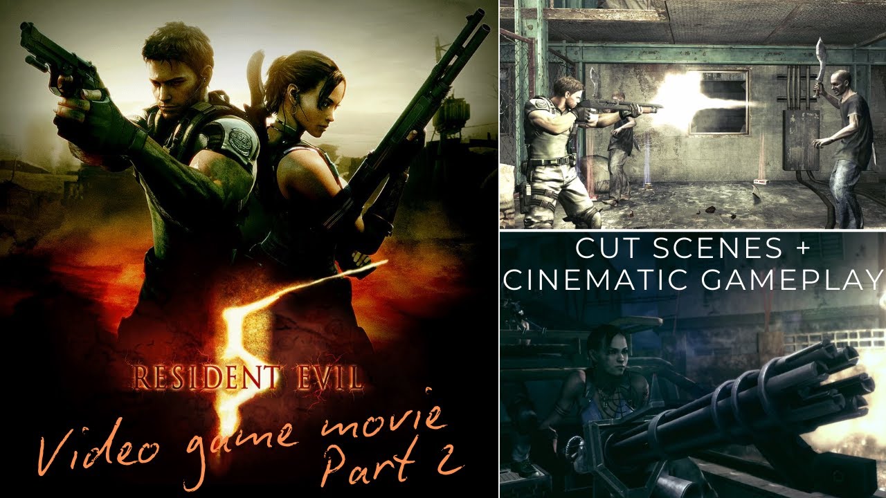 Resident Evil 5 - Video Game Movie (Part 2) - YouTube
