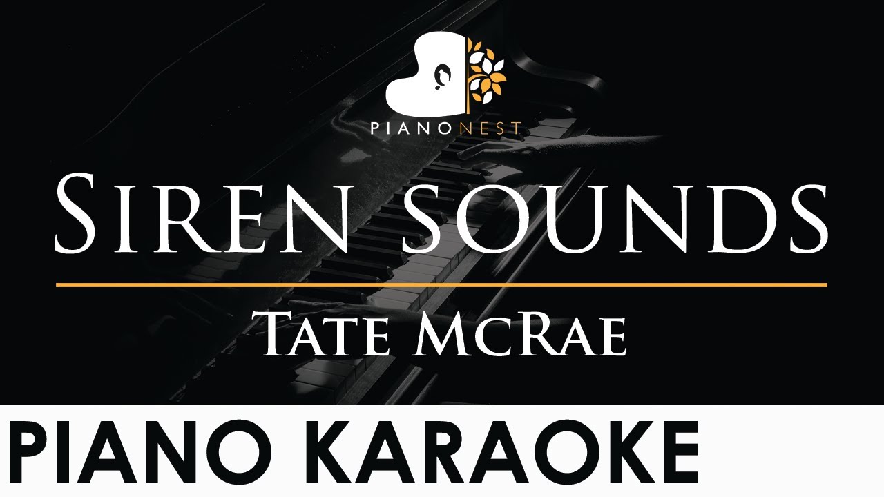 Tate McRae - Siren sounds - Piano Karaoke Instrumental Cover with ...
