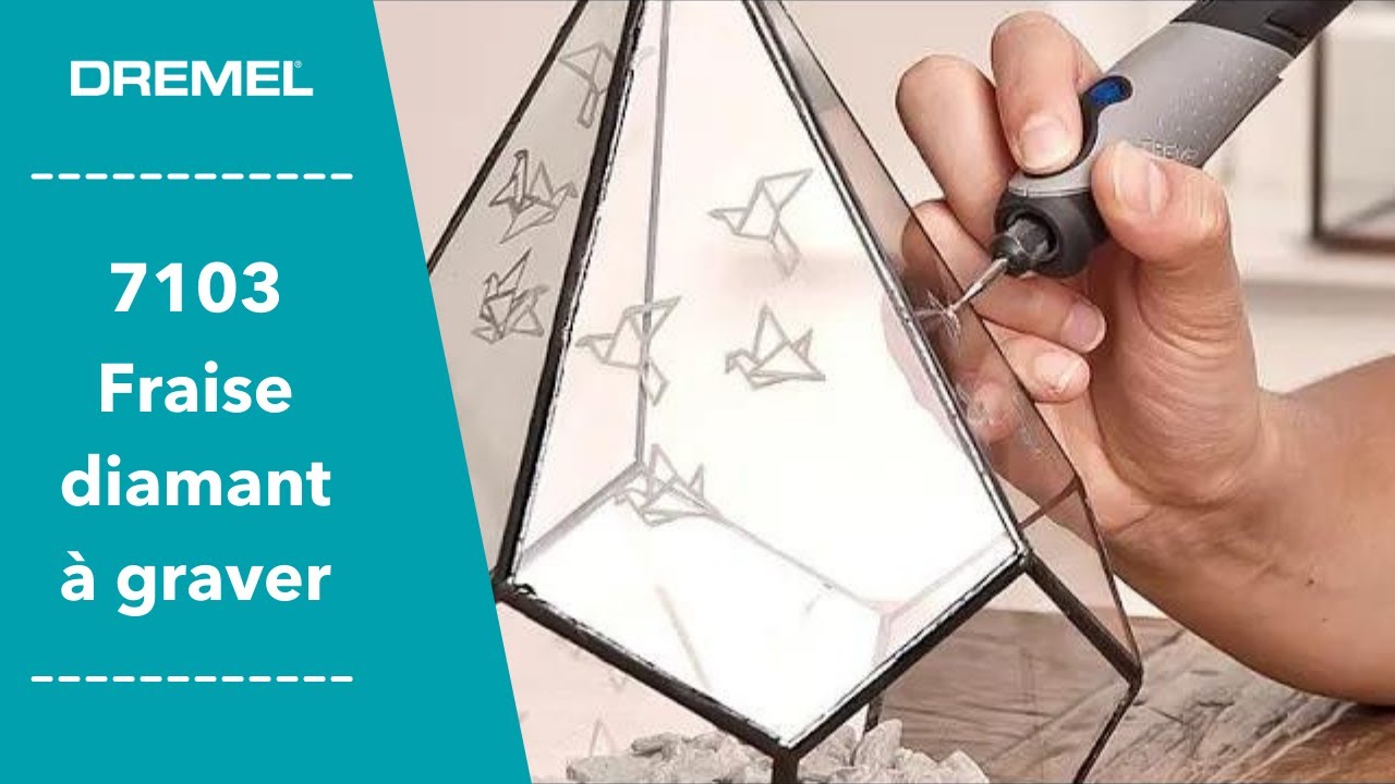 Dremel 7103 Fraise diamant pour graver le verre / coquillage - YouTube