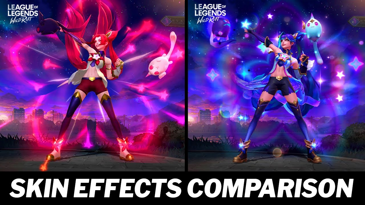 Jinx Starguardian vs Jinx Mythic : Skin Effects Comparison | Wildrift ...