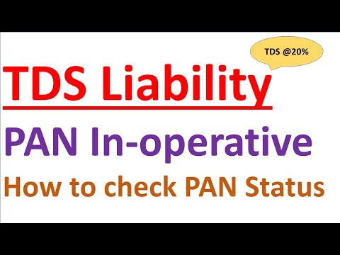 TDS Liability if PAN status is In-operative