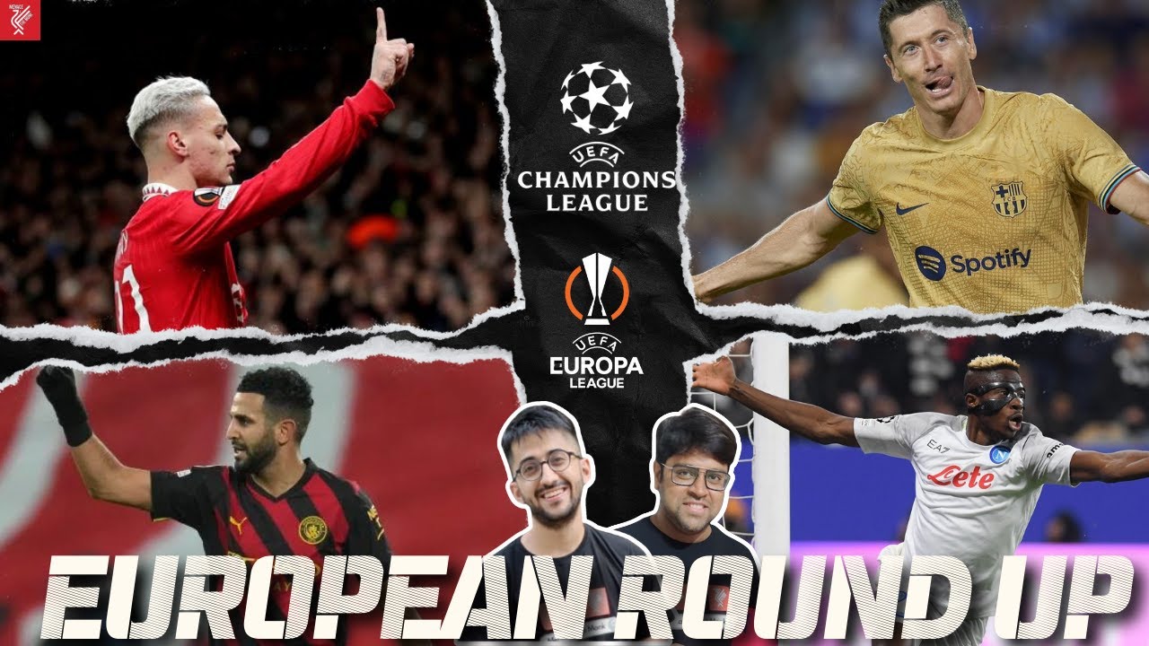 European RoundUp RO16: First Leg | Man United Make Statement | Barca Exit Europa | Man City Draw ...