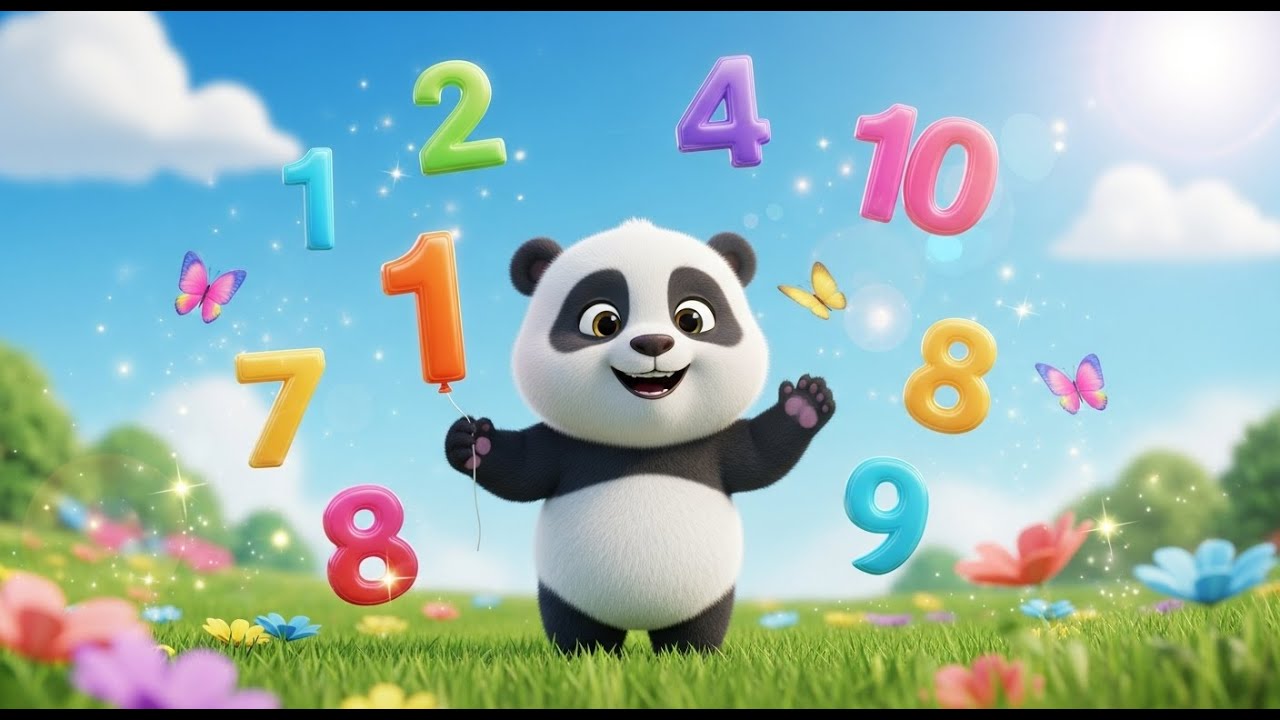 Count With Panda | Popular Nursery Rhyme For Kids | Sing Along With ...