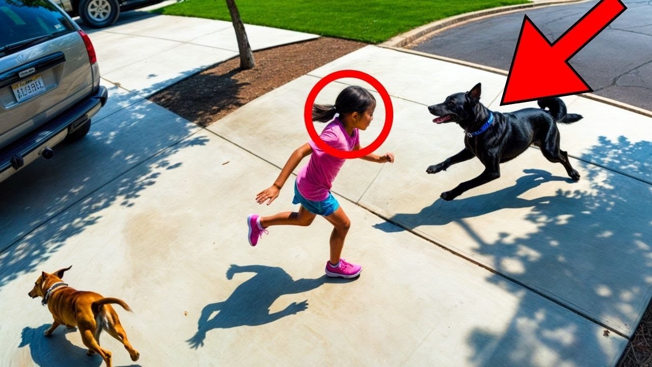 UNA BAMBINA DISEGNAVA CON IL GESSO COLORATO QUANDO APPARVE UN CANE ...