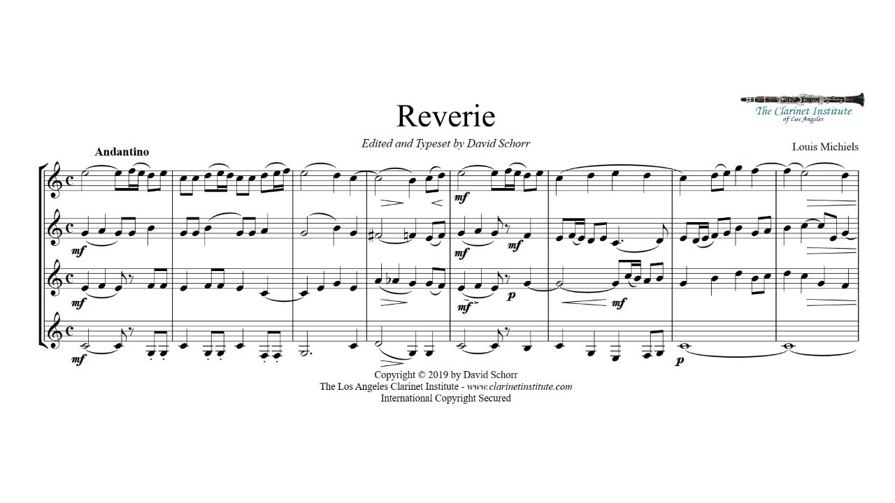 Michiels, Louis - Reverie arranged for French Horn quartet - YouTube