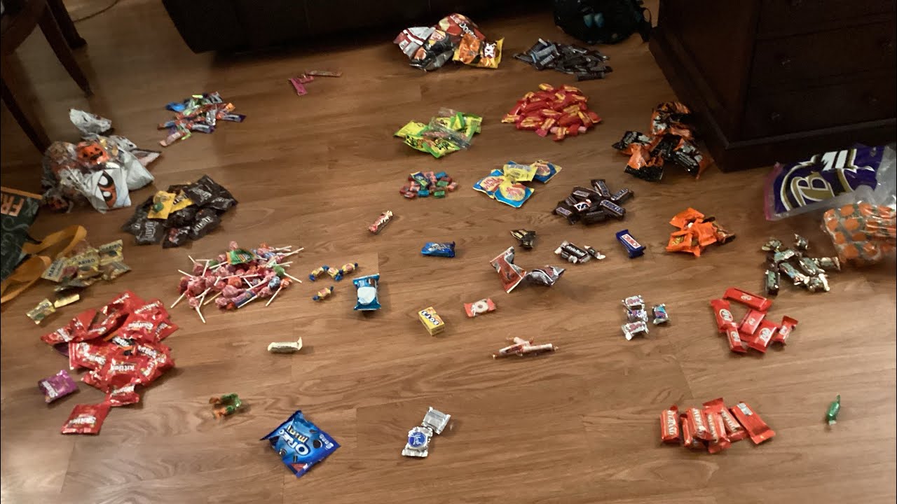 All of my candy sorted out - YouTube