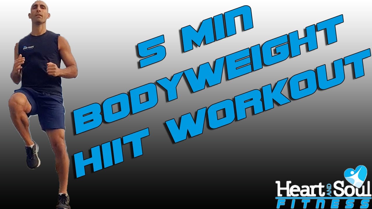 5 Minute Bodyweight HIIT Workout | Follow Along - YouTube