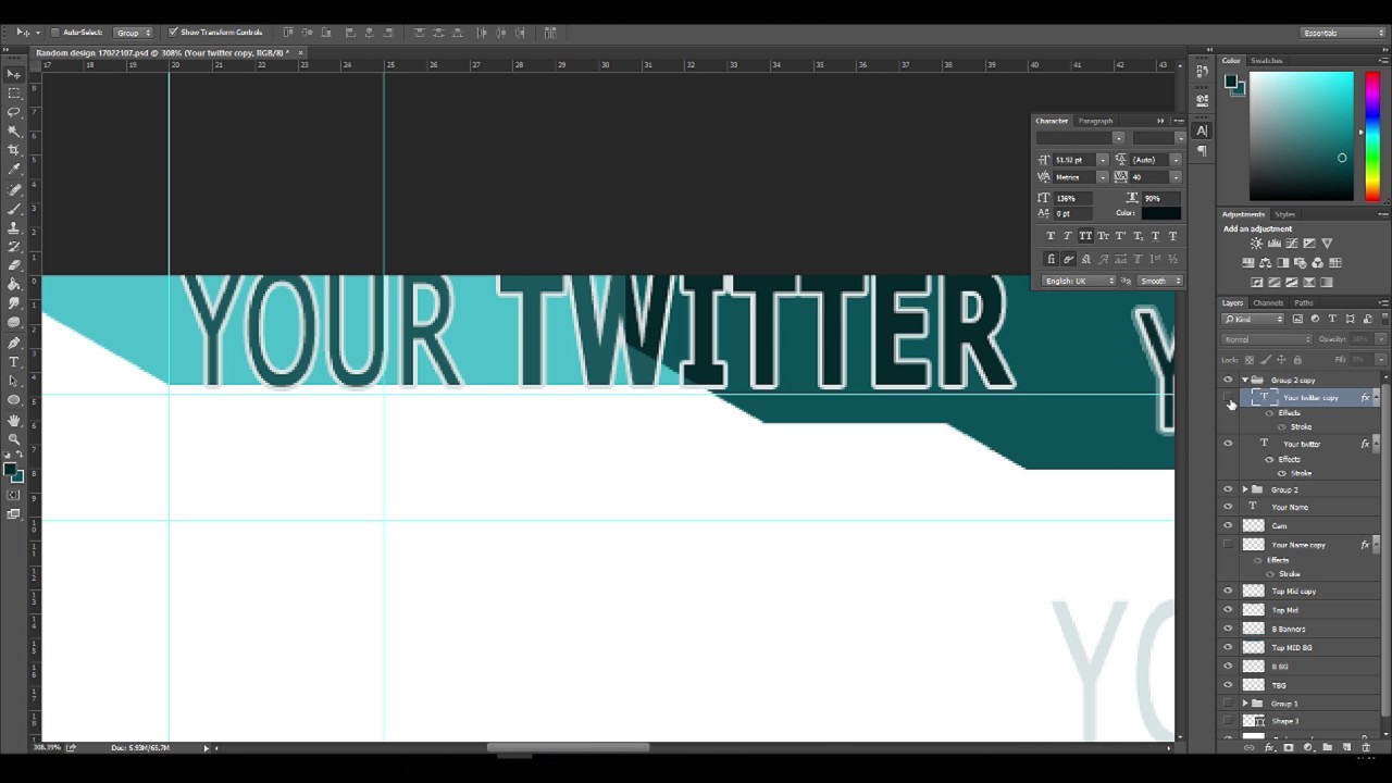 Basic Overlay Design SpeedArt - YouTube