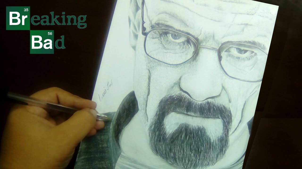 DRAWING WALTER WHITE BREAKING BAD - YouTube