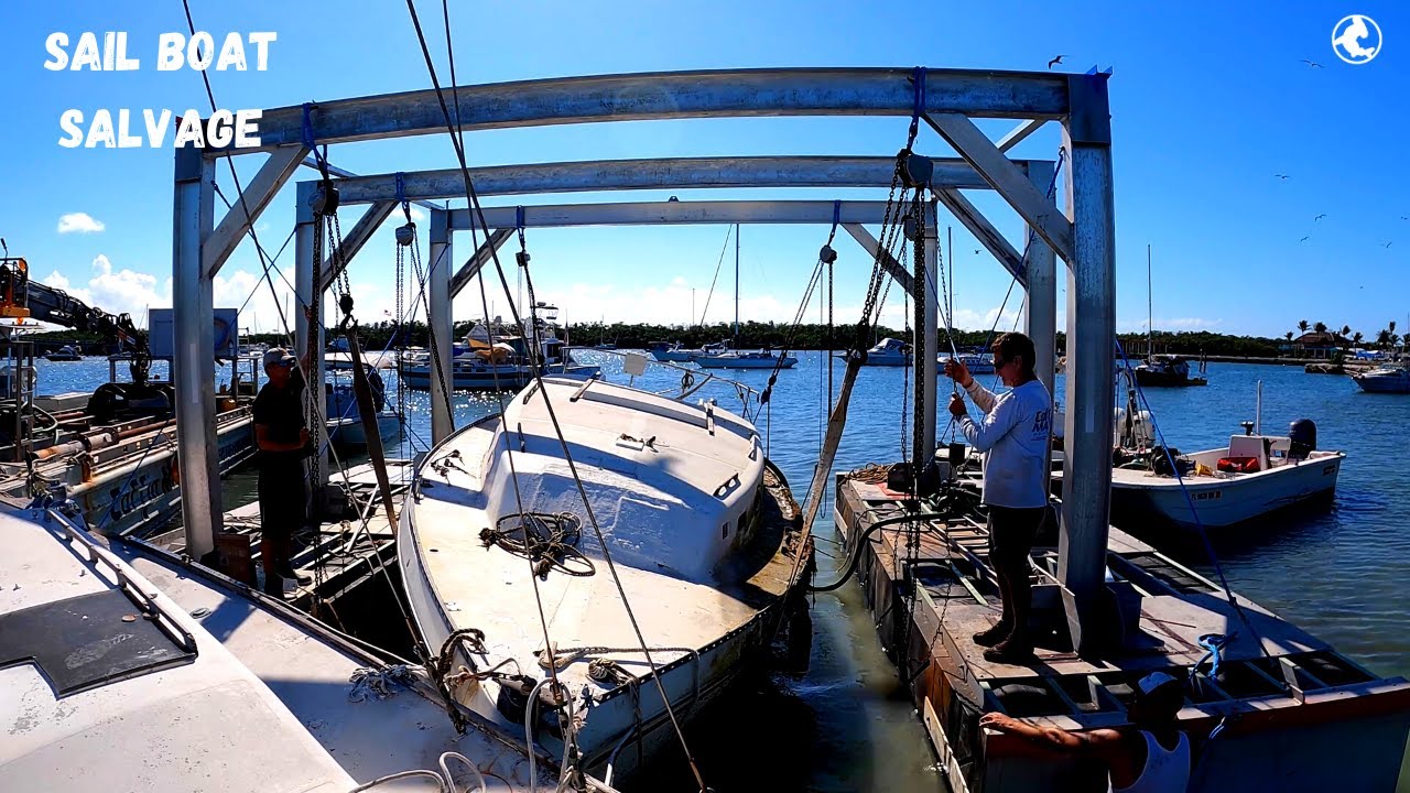 One and only Eco friendly boat lift barge. - YouTube