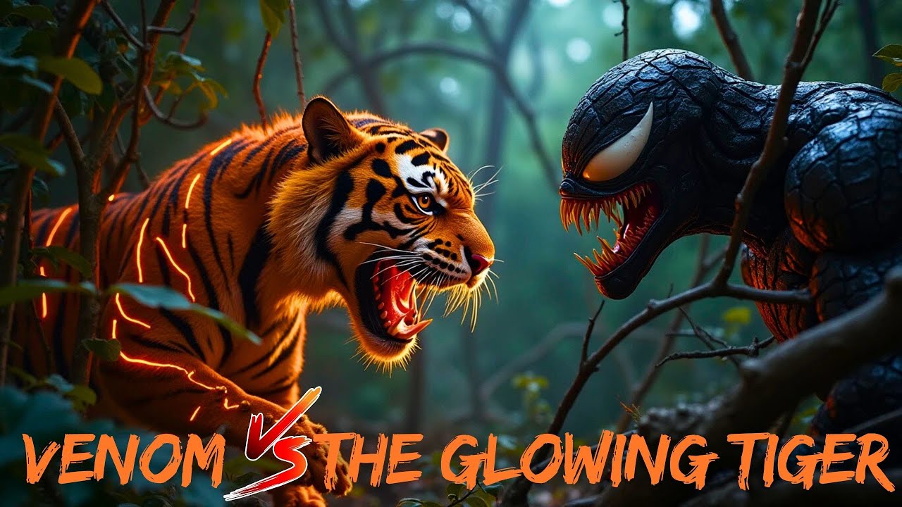 Venom vs. The Glowing Tiger: Epic Jungle Battle! 🐯 - YouTube
