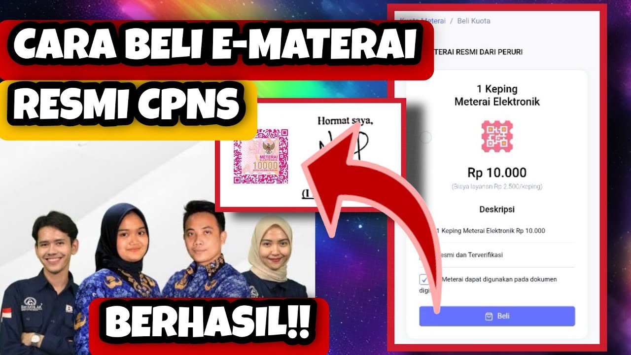 Cara Beli E Materai Online Di Situs Resmi CPNS 2024 || Cara Mendapatkan ...
