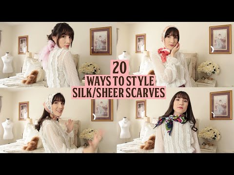 20 Different Ways to Wear Silk/Sheer Scarves! | Carolina Pinglo