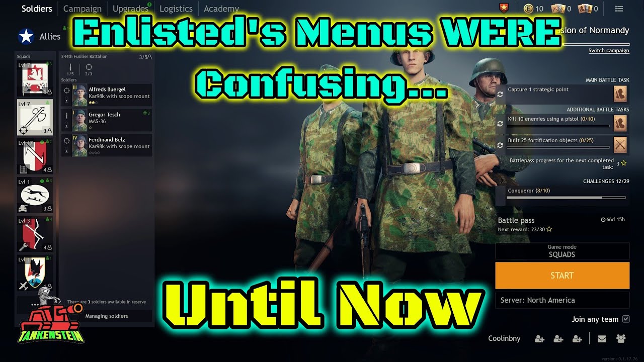 Enlisted Menus Explained/Beginner's Guide - How To Navigate Them And ...