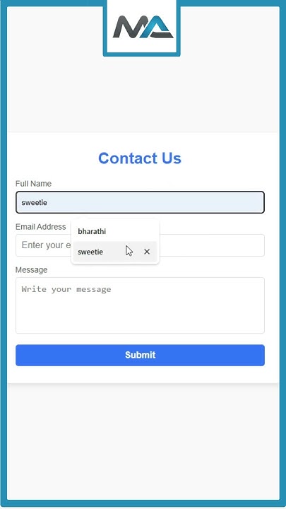 Create a Stylish Contact Form in 60 Seconds! ⏱️ (HTML, CSS, JavaScript) #shorts - YouTube