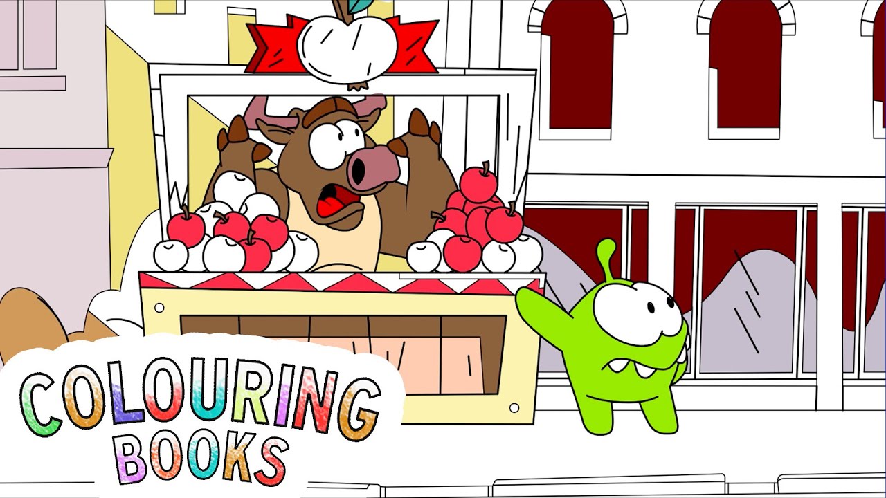 Learning colors with Om Nom - Coloring Book - YouTube