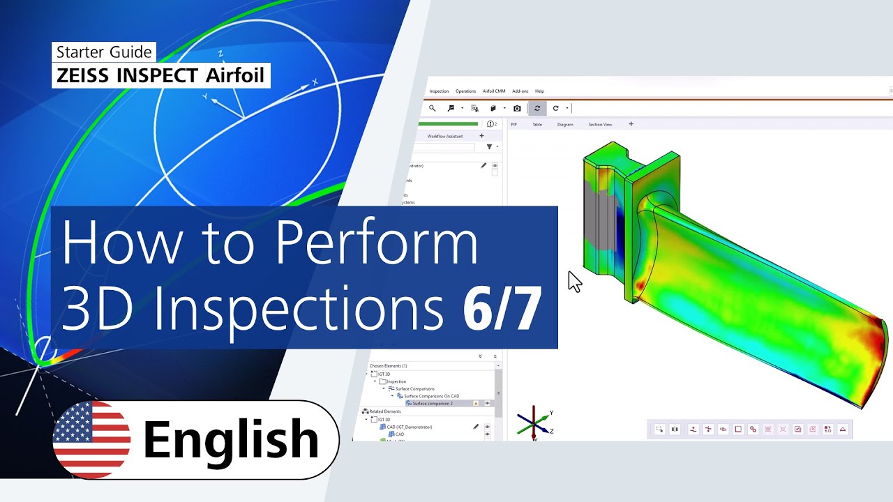 How to Perform 3D Inspections in ZEISS INSPECT Airfoil (6/7) - YouTube