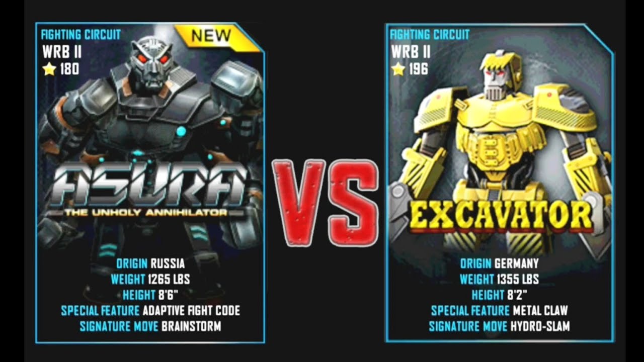 Real Steel Wrb Asura Vs Excavator New Robots Christmas Update Youtube