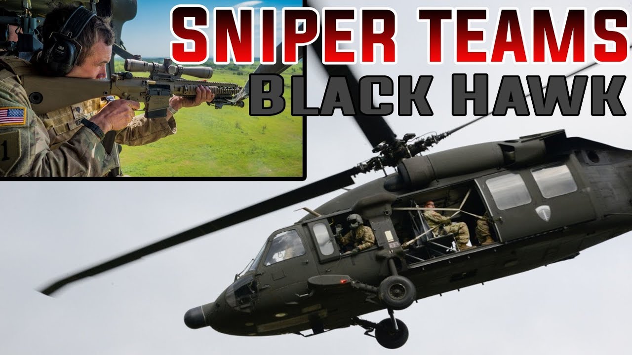 Sniper teams on UH 60 Black Hawk - YouTube