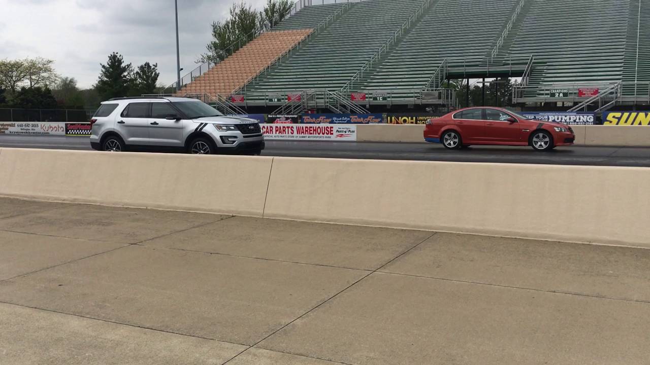 2016 Ford Explorer Sport 1/4 mile drag race - YouTube