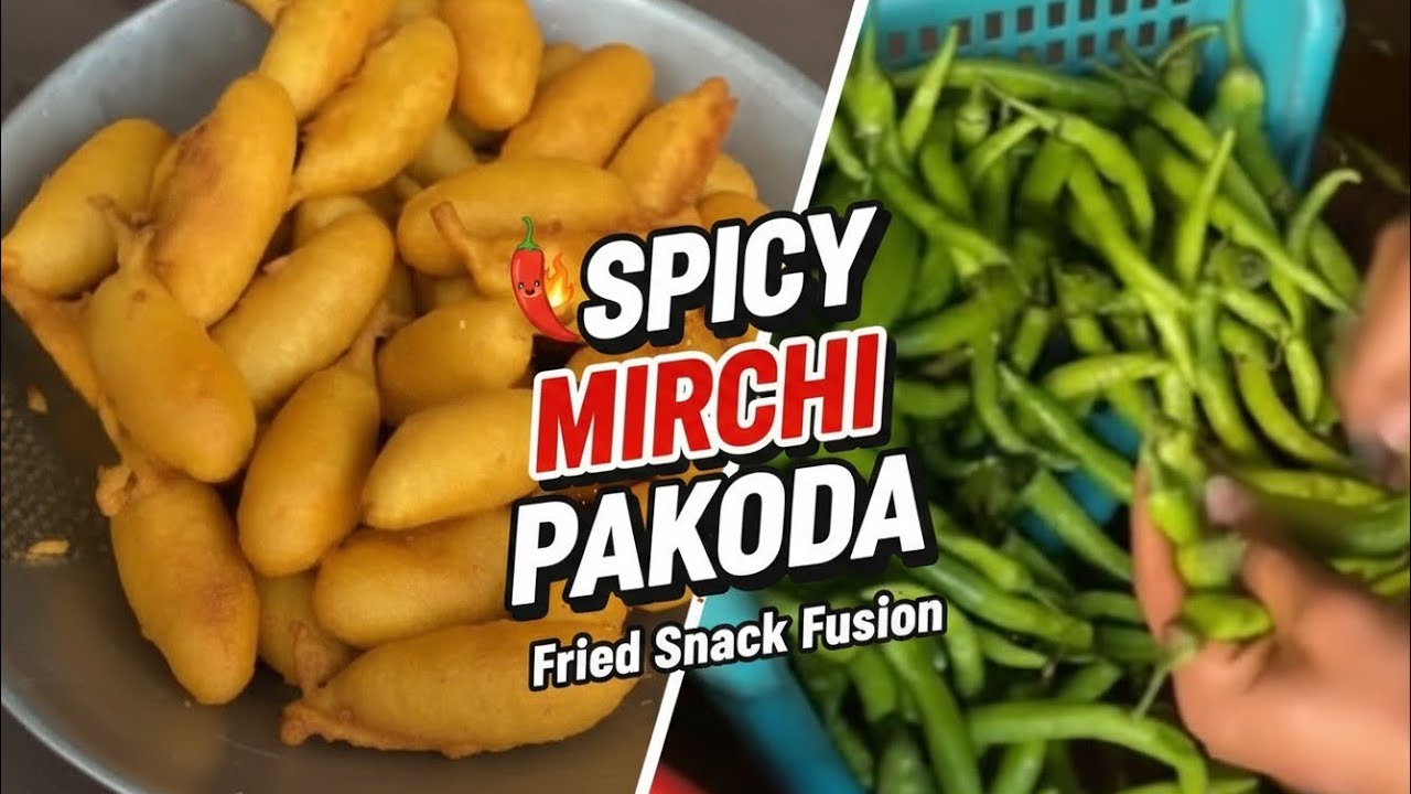 Spicy Mirchi pakoda 🌶️🔥 Street food. - YouTube