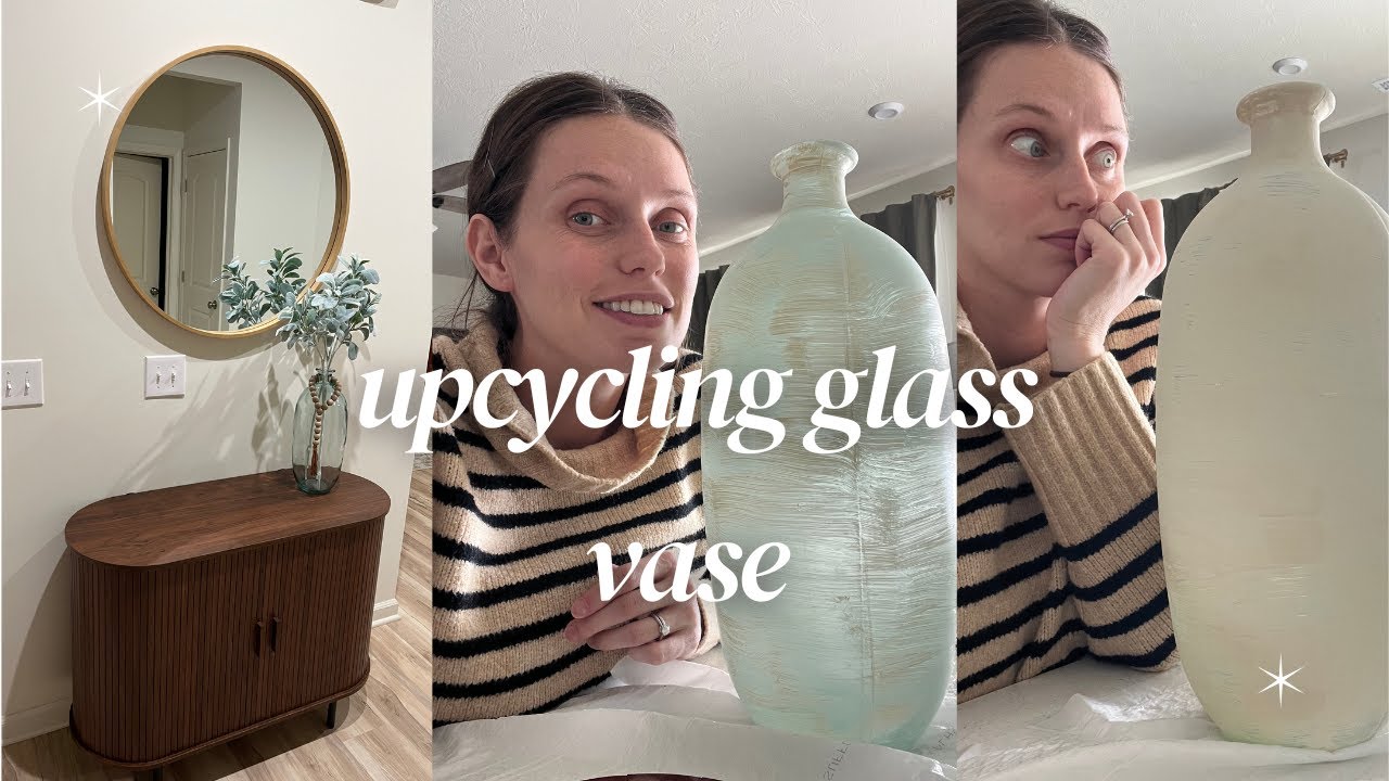 DIY Faux Ceramic Vase | Upcycle Glass Vase - YouTube