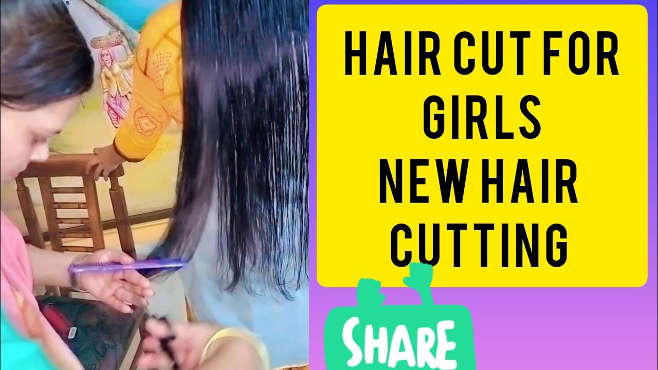Hair Cut For Girls/New hair Cutting #haircut #haircutting#hairtutorial# ...