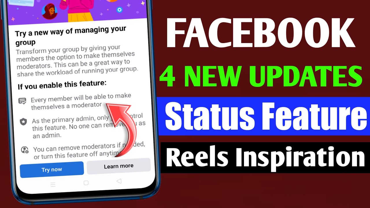 Facebook 4 new Update || Facebook Status feature || Participants can ...