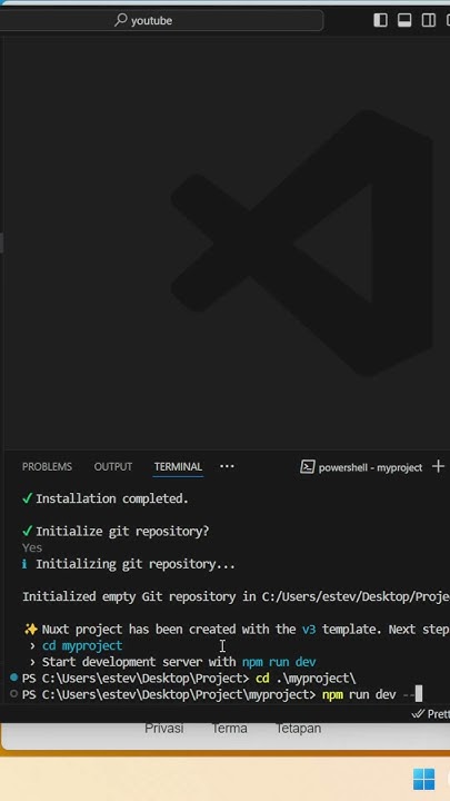 Setup and Install nuxtjs #nuxtjs #javascript #coding #shorts #short - YouTube