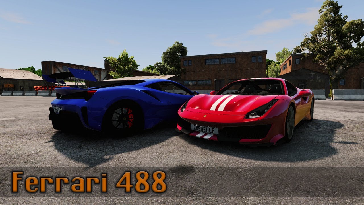 Мод Ferrari 488 Pista для BeamNG.drive - YouTube