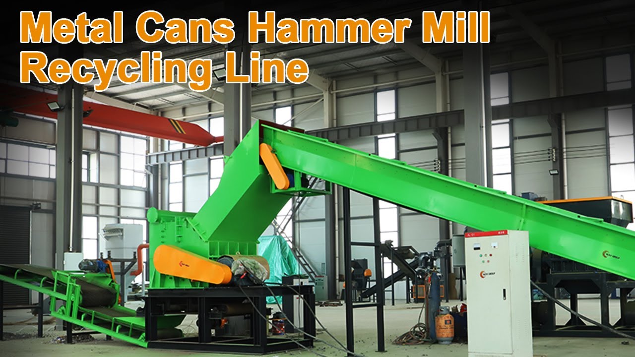 Scrap Metal Hammer Mill Recycling Line - Aluminum Cans Hammer Mill ...