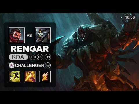 Rengar vs Graves Jungle - KR Challenger - Patch 16.06 Season 16