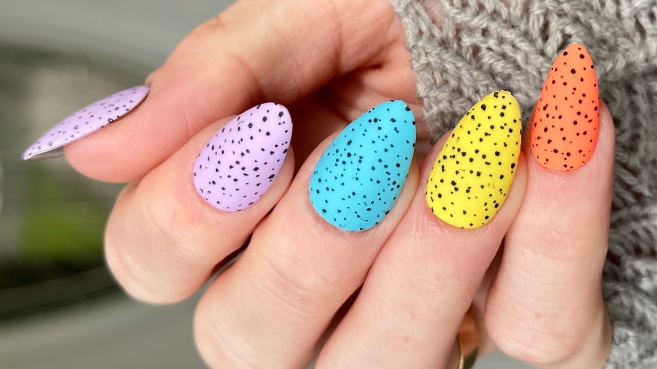 Easy Speckled Egg Nail Art with Maniology Stamping Plates | Easter Egg ...