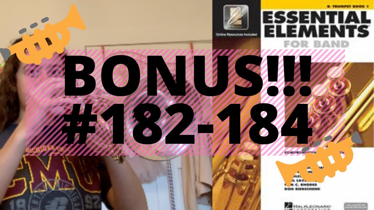 BONUS! Essential Elements Trumpet Book One #182-184 - YouTube